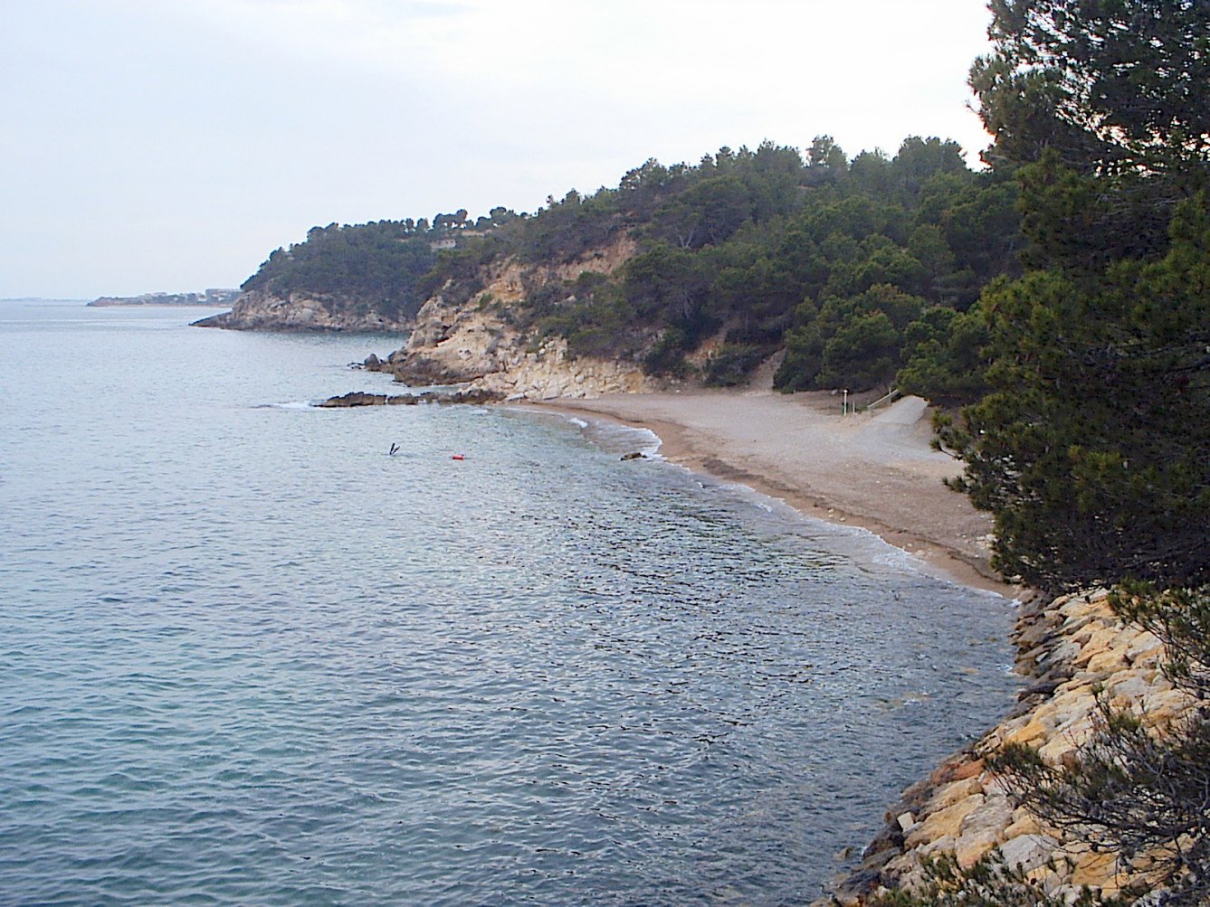 Playa Cala Moros en El Perelló, Tarragona